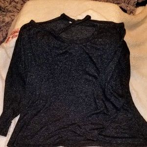 Hopely | Tops | Brush Knit Cut Out Neck Top | Poshmark